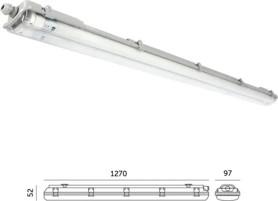 LED Technické zářivkové svítidlo T8 2xG13/18W/230V 4000K IP65 127 cm