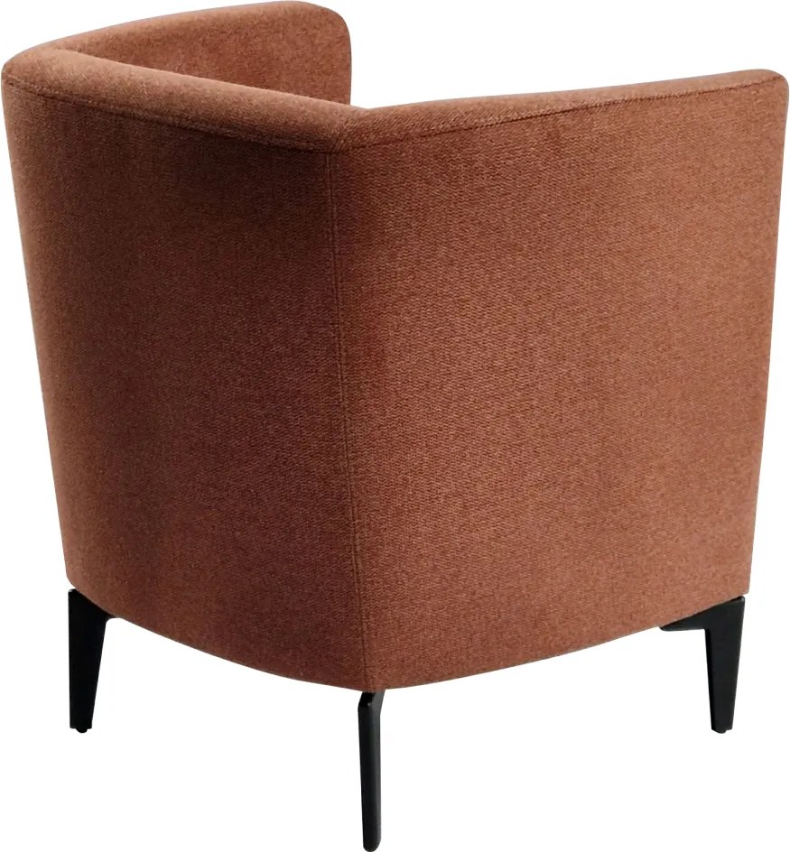 Designové křeslo, terakota/černá, KAPY
