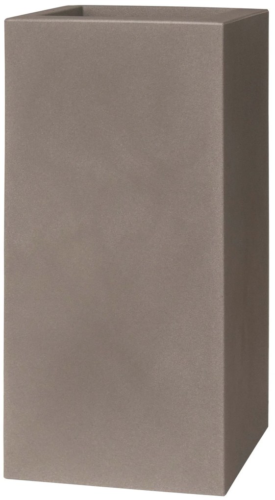 Plust - Designový květináč KUBE HIGH, 30 x 30 x 70 cm - šedý