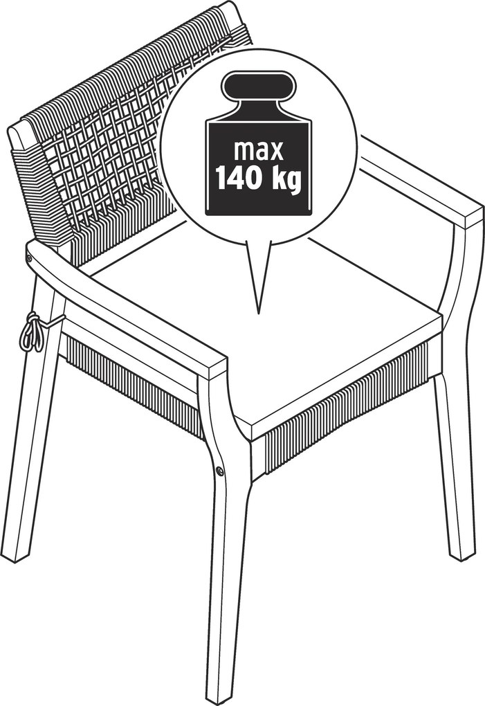 Tchibo - Stohovatelná jídelní židle včetně sedáku - barva: béžová
