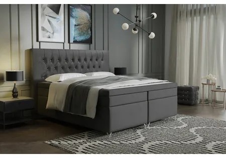 Čalouněná postel Diament 120x200 cm Tmavě šedá