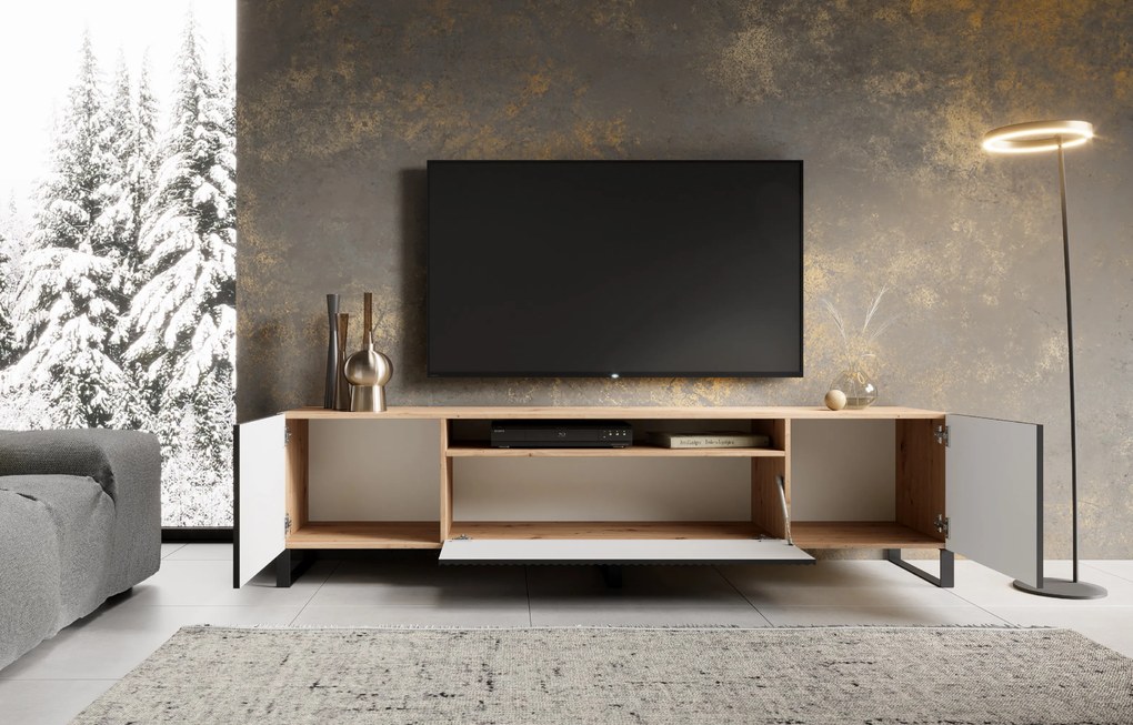 ADRK RTV stolek NOEMI S AB 200, černá/dub artisan