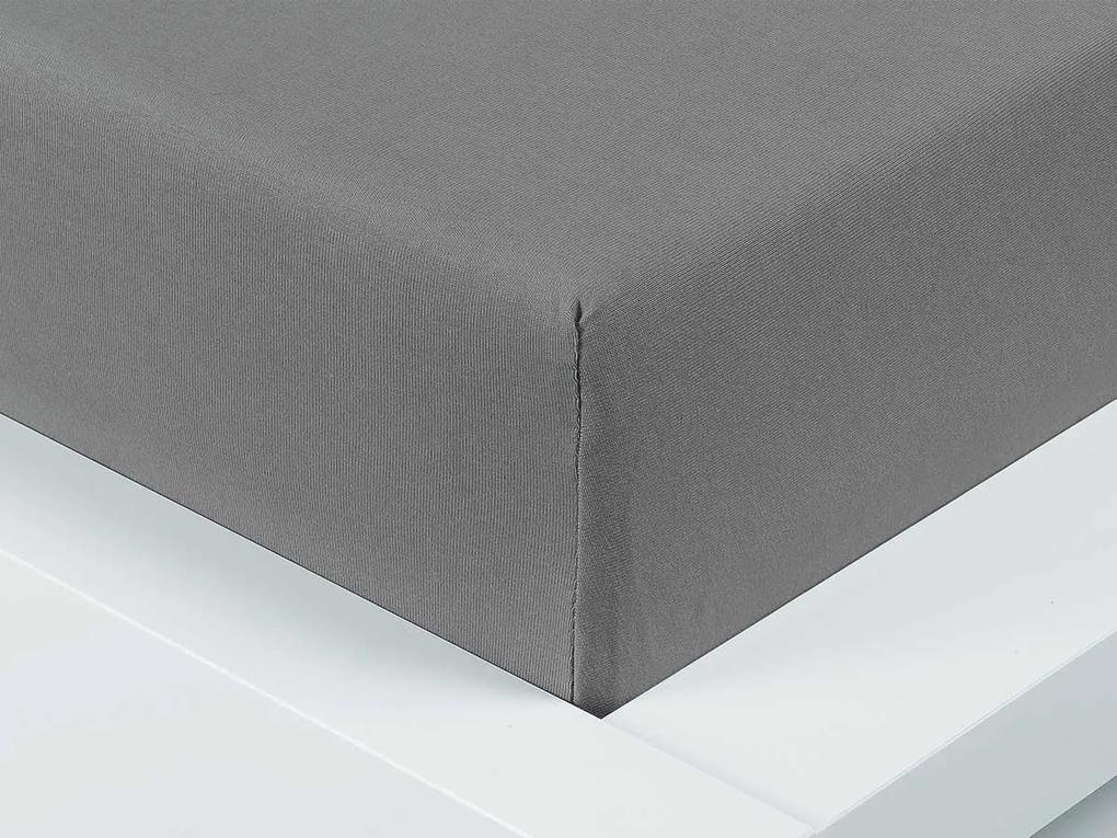 XPOSE® Jersey prostěradlo Exclusive - tmavě šedé 120x200 cm