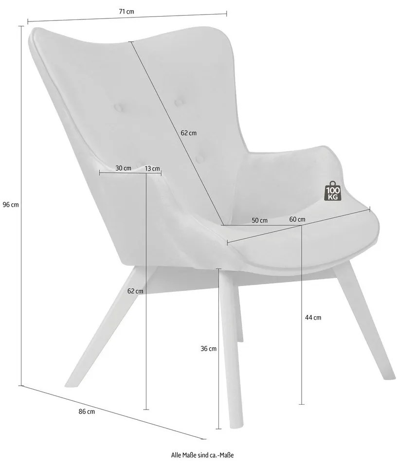 Sametové křeslo v levandulové barvě Niko – Ropez