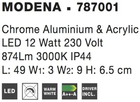 LED nástěnné svítidlo Modena 3
