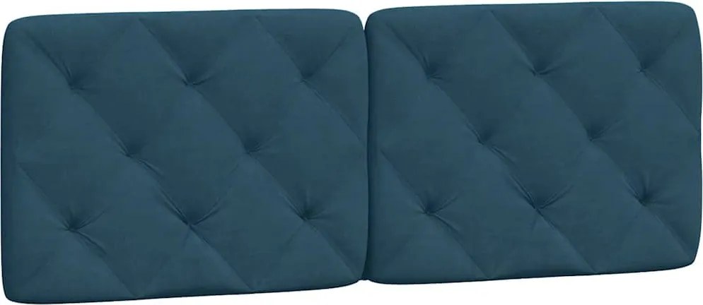 Postel s matrací modrá 120 x 200 cm samet 3208650