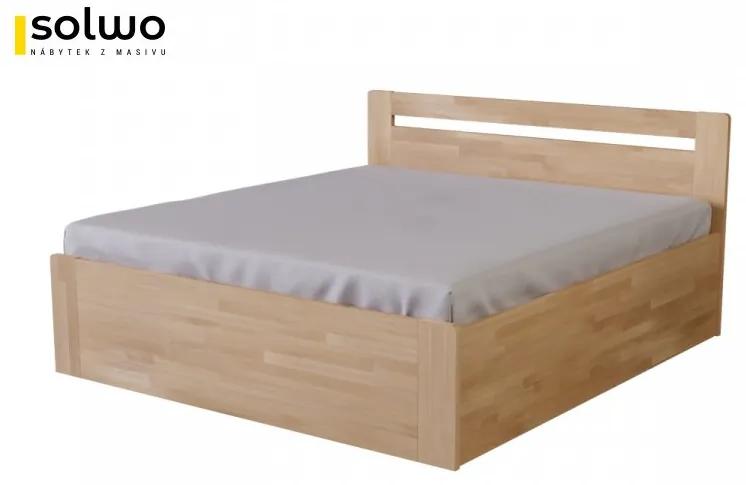 Masivní postel ANGELIKA - Solwo Design Dřevo a odstín oleje: BUK Cink - Olej odstín BO102, Rozměr spací plochy: 220x200