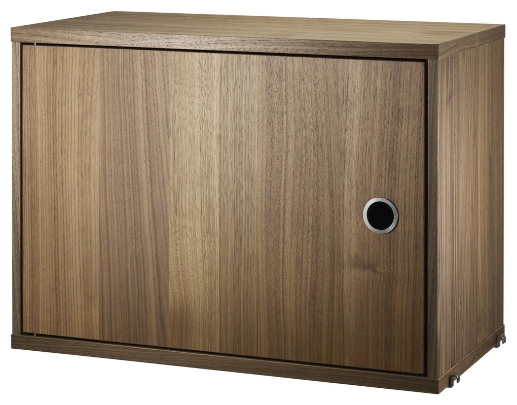 STRING Skříňka Cabinet with Swing Door, Walnut