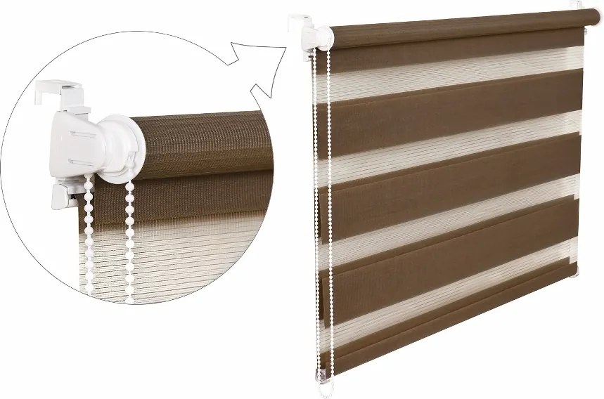 ZEBRA Shop Roleta DEN A NOC / mocca / BH 06 Barva mechanizmu: bílá, Výška: 150, Šířka: 30