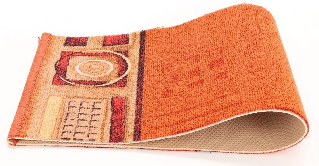 Associated Weavers, Protiskluzový běhoun na míru Jena 84, šíře 67 cm, oranžová, chodba / předsíň