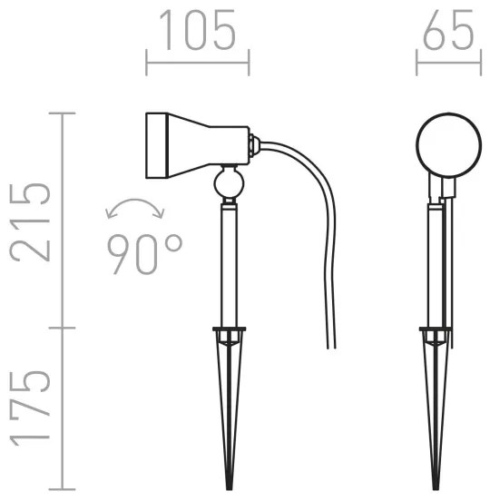 RED - Design Rendl - R10427 - Venkovní svítidlo DIREZZA 1xGU10/35W/230V IP54