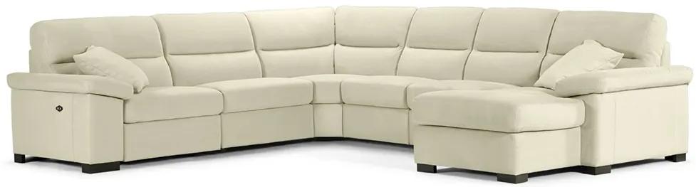 Pregio Italia sofa&relax Velká rohová pohovka SHINE Provedení: 2 místná + lehátko, Vzorník látek: tekno fibra 03 milk