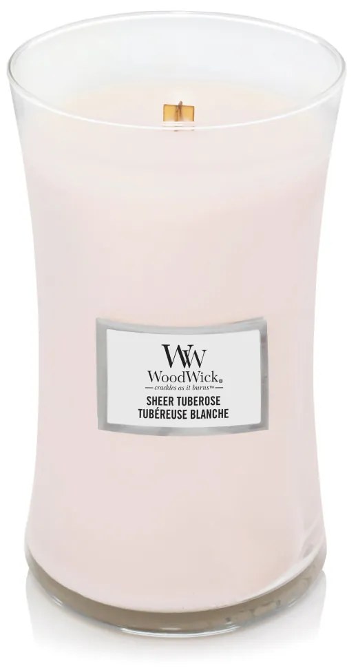 WoodWick Svíčka Sheer Tuberose váza velká, 609,5 g