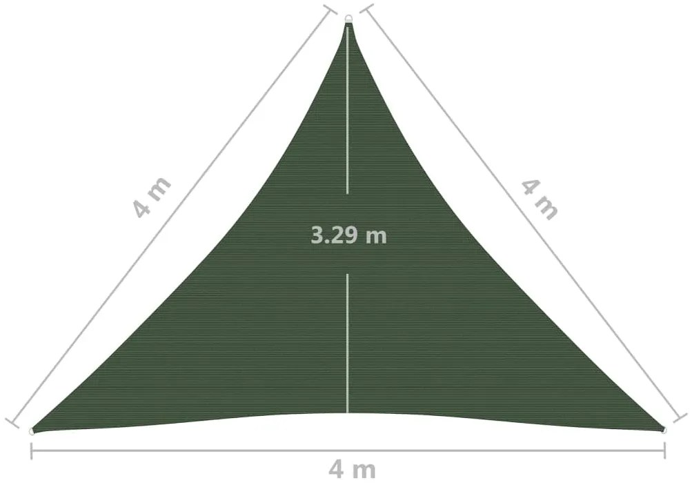 Plachta proti slunci 160 g/m² tmavě zelená 4 x 4 x 4 m HDPE - Default Title