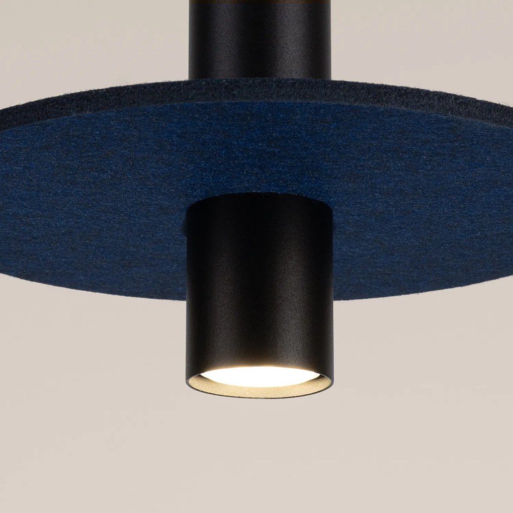 Sollux Lighting Závěsné svítidlo PELTA 1 černé/tmavě modré