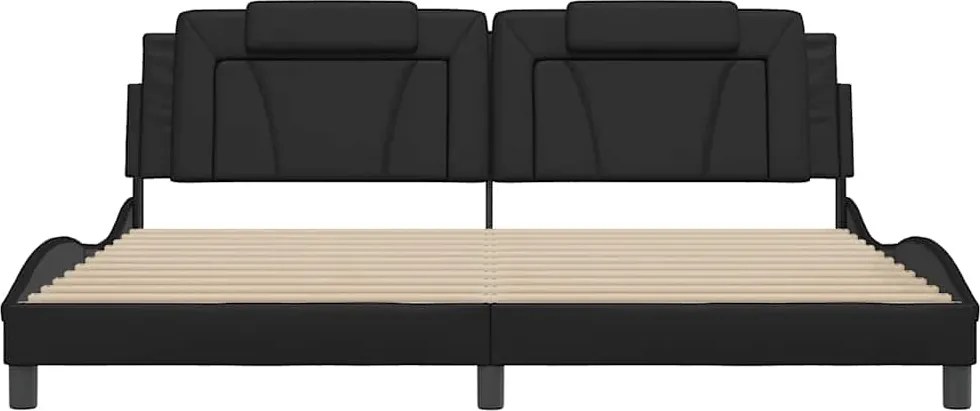 Rám postele Viana bez matrace černý 200x200 cm umělá kůže 3208117