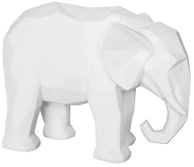 Time for home Bílý dekorativní slon Origami