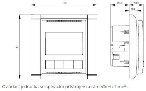 ABB Element,Time termostat pokojový bílá/ledová bílá 3292E-A10301 01 programovatelný