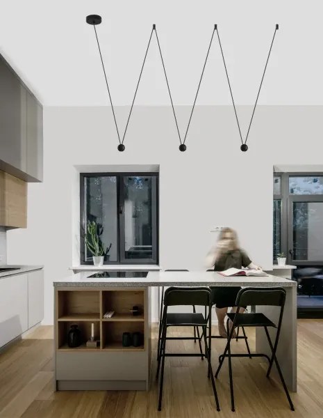 Moderní lustr Nocci 32 černé