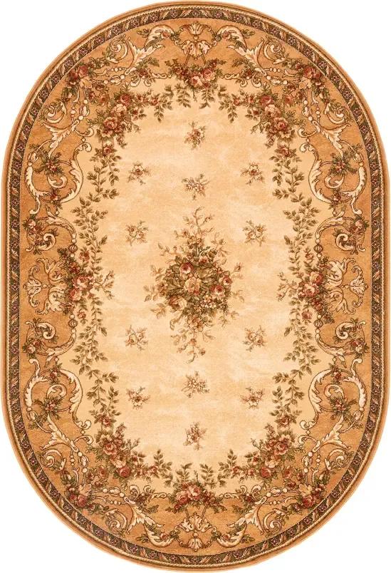 Kusový koberec Dafne sahara - ovál (sahara) 140 x 190 cm ovál