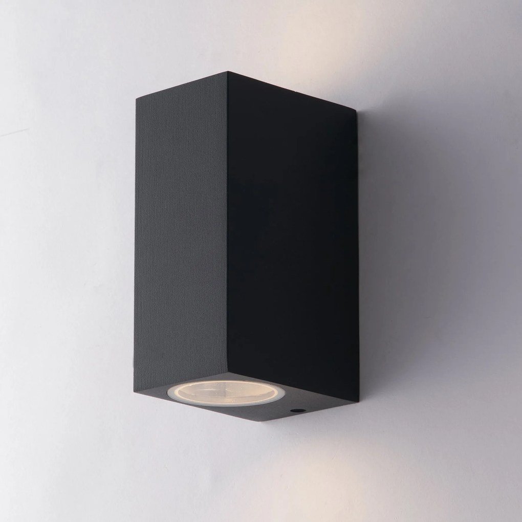FAN I-QUBO-AP2 ANT Venkovní nástěnné svítidlo Qubo antracitové, 2xGU10, IP54, 15,1 x 9,3 x 6,7 cm - FANEUROPE