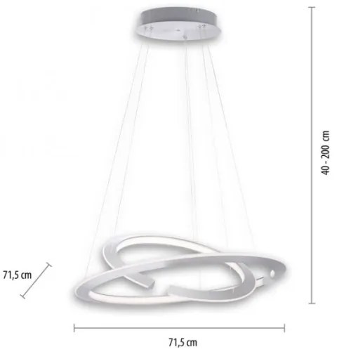 Paul Neuhaus 2491-55 - LED Stmívatelný lustr na lanku ALESSA 2xLED/26W/230V + DO