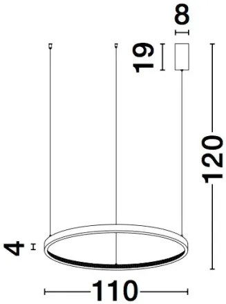 LED lustr Preston 110 černé