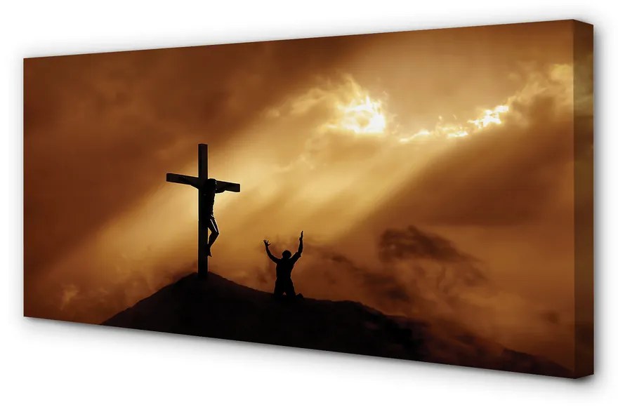 Obrazy na plátně Jesus Cross Light 125x50 cm