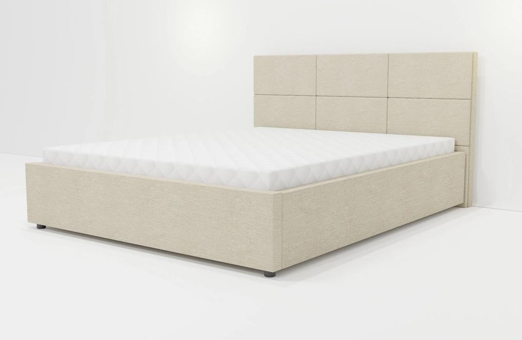 Eureka Čalouněná postel "PORTOFINO PIAZZA" šedá 140 x 200