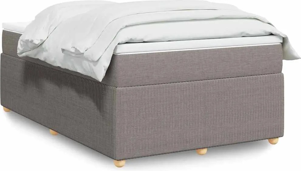 Box spring postel s matrací taupe 120x190 cm textil 3285557