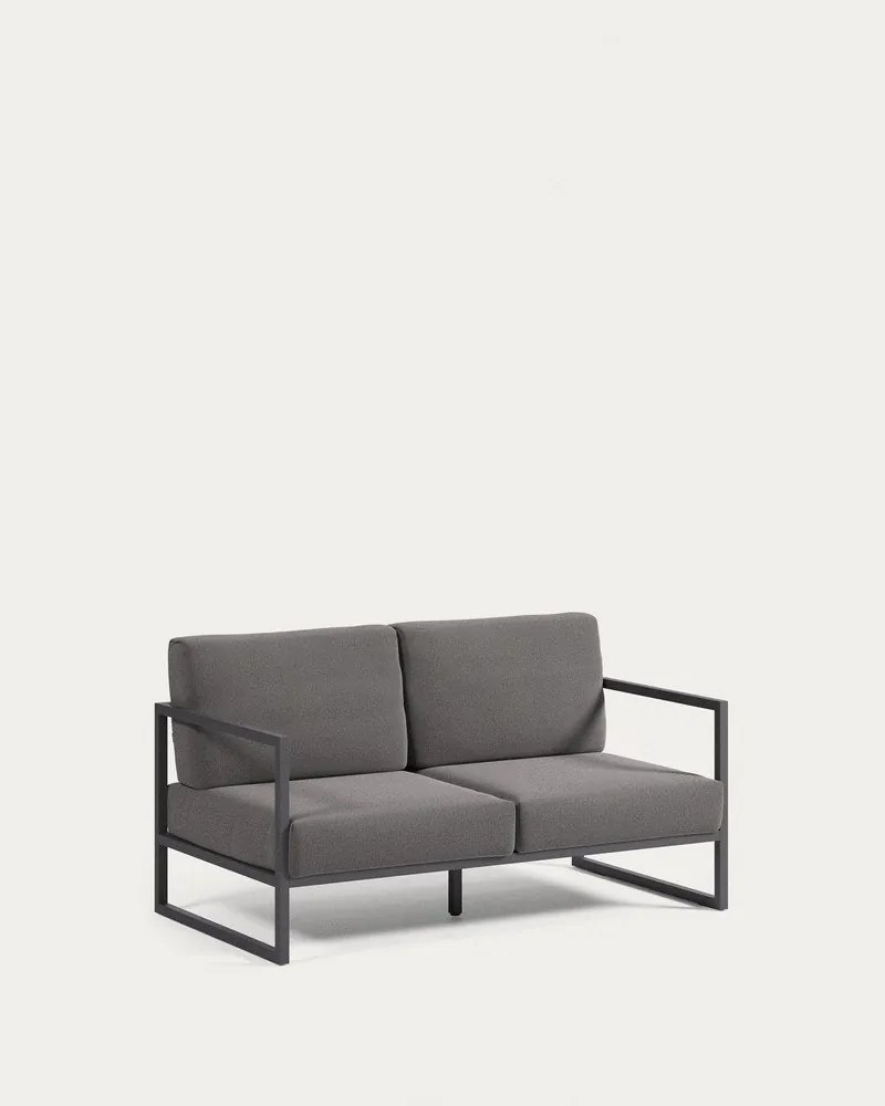 Tmavě šedá hliníková zahradní pohovka Comova – Kave Home