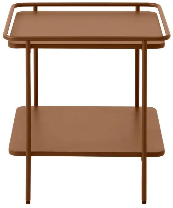 Designový odkládací stolek Harinder 45 cm terakota