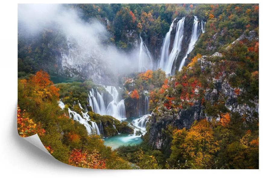 Fototapeta Podzimní Vodopád Vliesová tapeta 208x146