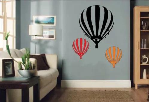 IMPAR Samolepka na zeď Horkovzdušný létající balon (Velikost: 50 x 43 cm) |  BIANO