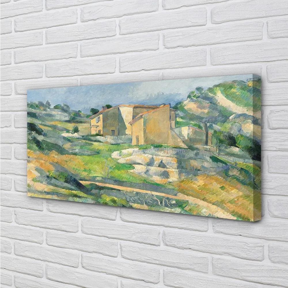 Obrazy na plátně Art maloval dům na kopci 125x50 cm