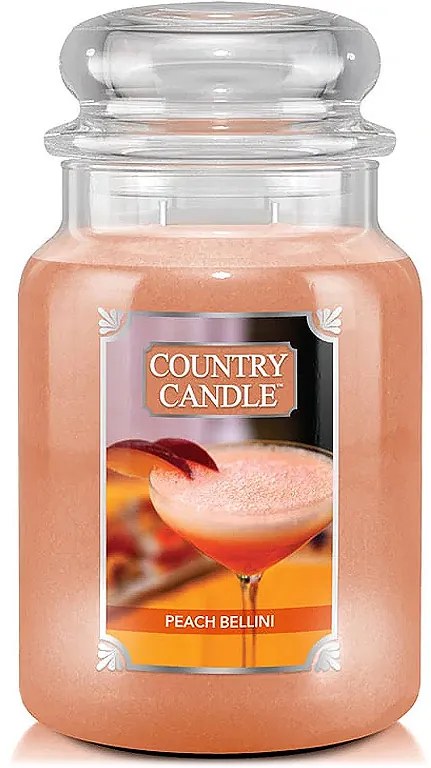 Country Candle – vonná svíčka Peach Bellini (Broskvový koktejl), 680 g