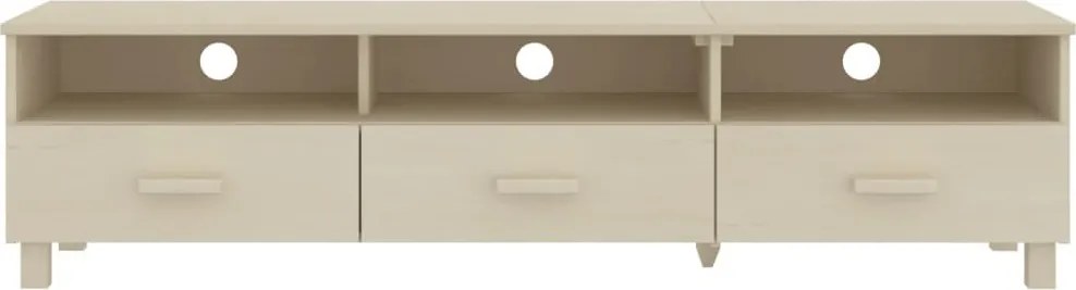 vidaXL TV stolek HAMAR 158 x 40 x 40 cm masivní borovice [340472] Barva: Bílá