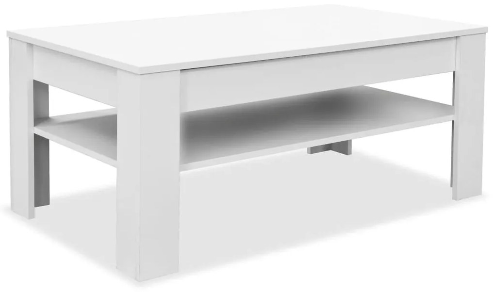 Konferenční stolek dřevotříska 110x65x48 cm bílá - Default Title