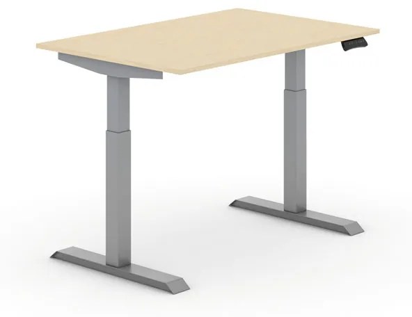 B2B Partner Výškově nastavitelný stůl PRIMO ADAPT, elektrický,1200x800x735-1235 mm, bříza, šedá podnož