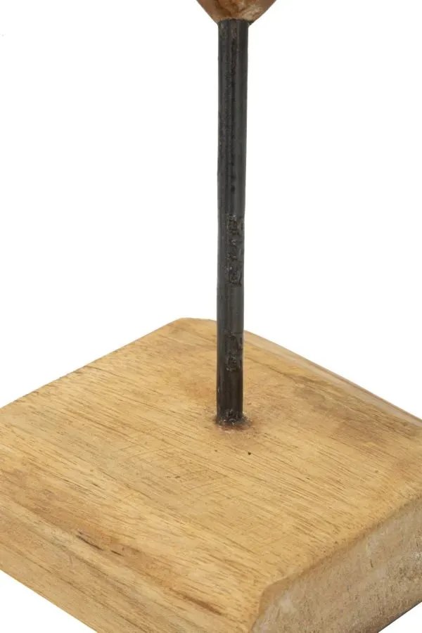 Dřevěná dekorace Dobu 45 cm hnědá