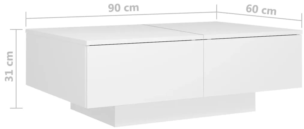 vidaXL Marketos Konferenční stolek bílý 90 x 60 x 31 cm kompozitní dřevo