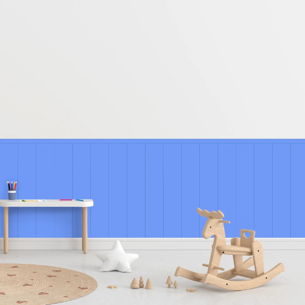 PIPPER. Textilní samolepící tapeta - Obdélník - Modrá barva Barva: Tmavá, Velikost: 80cm