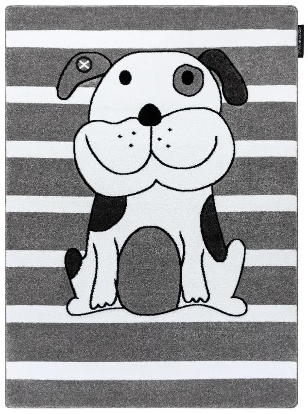 Hans Home | Dětský kusový koberec Petit Puppy grey - 180x270