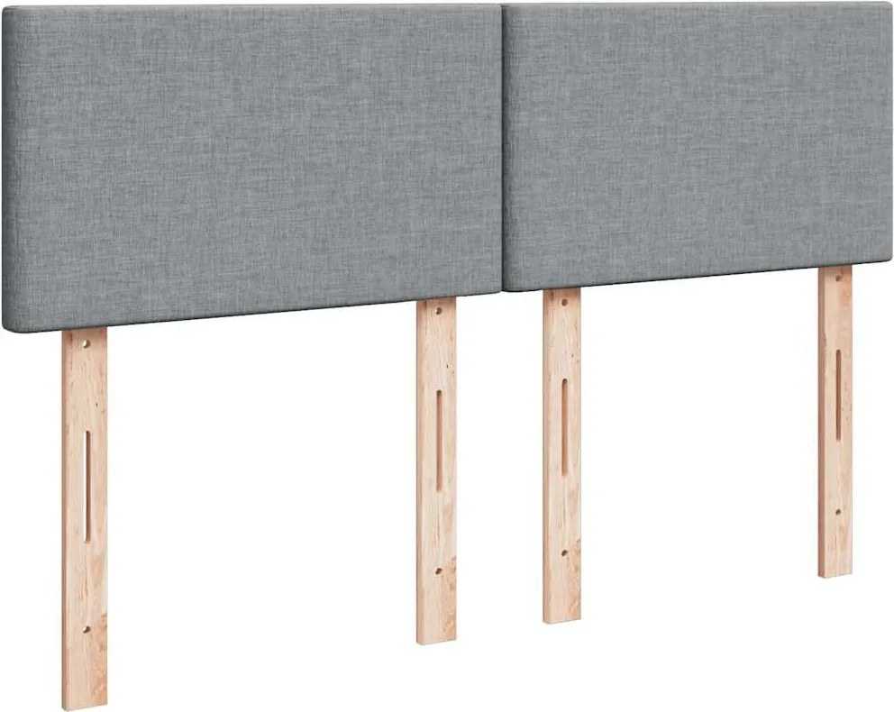 Box spring postel s matrací světle šedá 160 x 200 cm textil 3287500