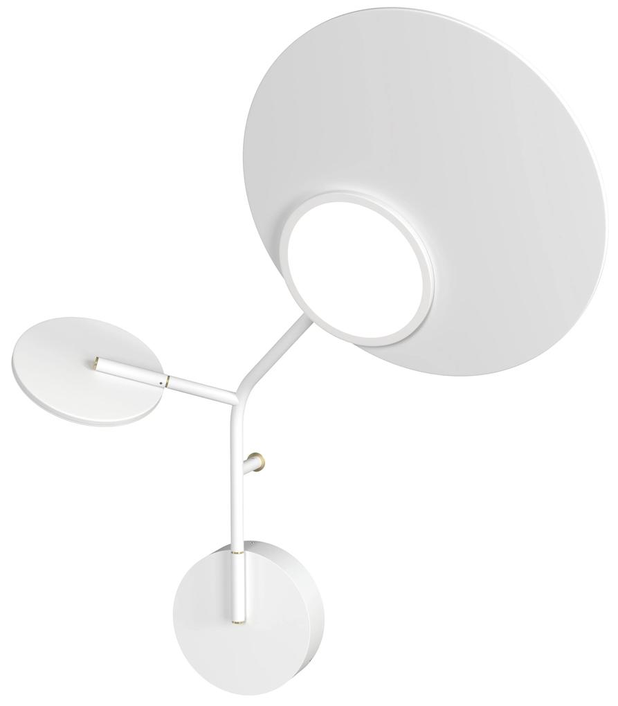 Nástěnná lampa Ballon 3 pravostranná, více variant - TUNTO Model: bílý rám a krycí část, panel ořechová překližka