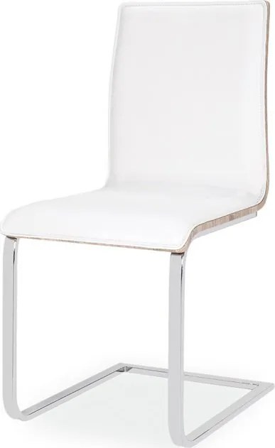Casarredo Jídelní čalouněná židle H-690 bílá/dub sonoma