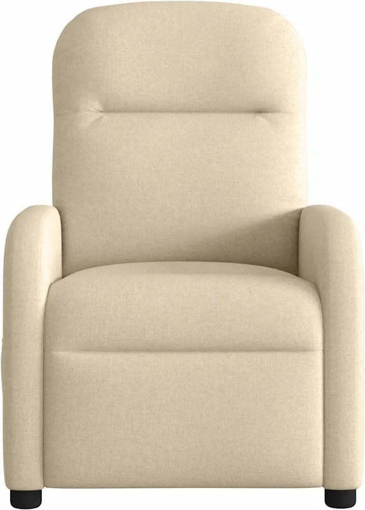 Elektrické polohovací křeslo krémové textil 3302960