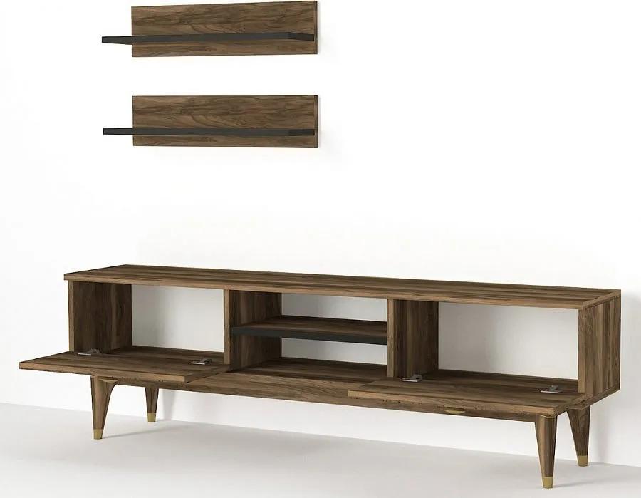 Casarredo - Komfort nábytek Televizní stolek s policemi BENITO ořech