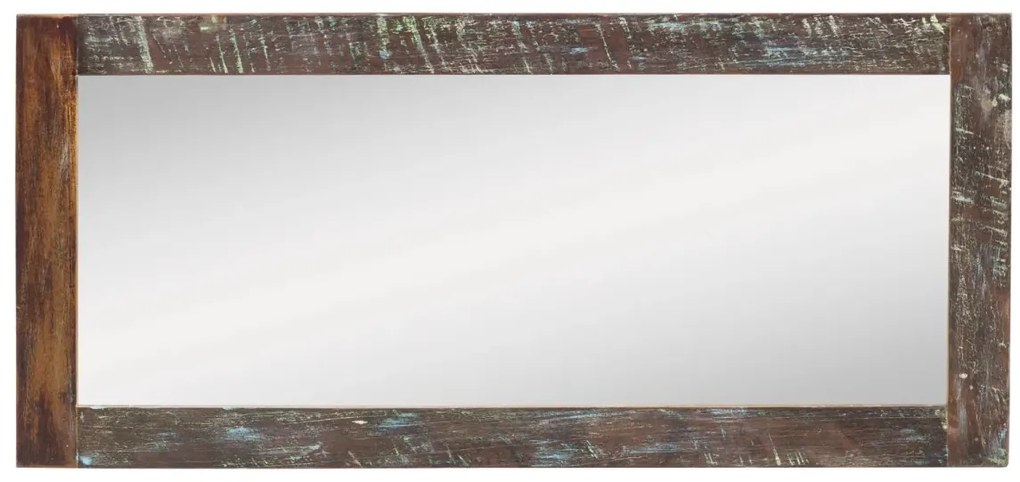 furniture-nabytek.cz - Masivní koupelnové zrcadlo Samira II z recyklovaného dřeva, lakované, hnědé – 130×60 cm