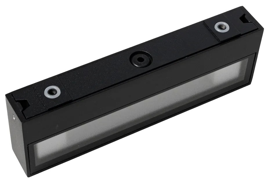 Moderní nástěnné svítidlo černé 22cm vč. LED IP65 - Hannah